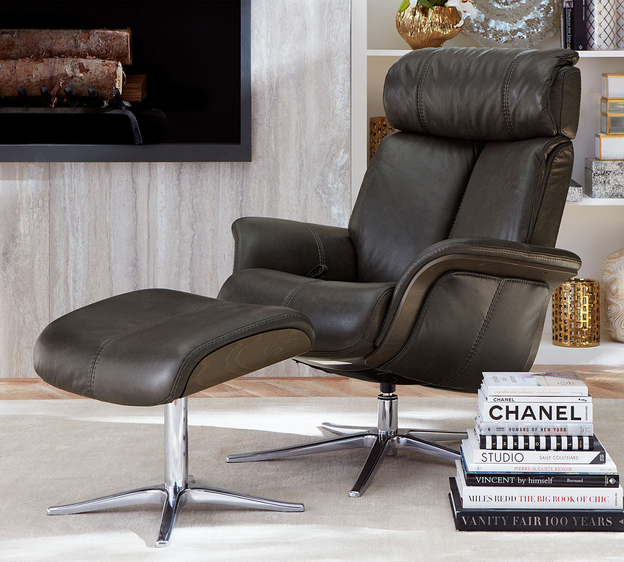 Astrid Chair with Ottoman