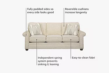 Havertys sandy sofa store