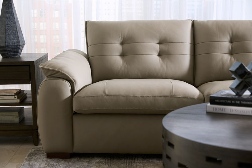 Jupiter Brown Leather Sectional Sofa Jupiter Sofa | Nexus Collection