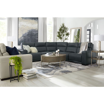 Havertys Leather Sectional Sofas | Baci Living Room